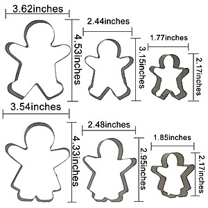 6PCS Cute Funny Gingerbread Boy and Girl Christmas Lebkuchen Cookie Cutter Molds, Like A Family by CSPRING