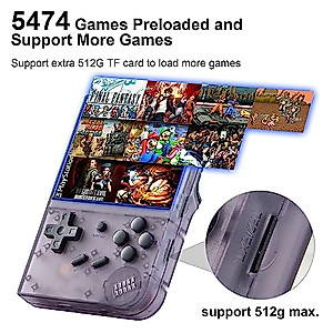 for Anbernic rg35xx Handheld Game Console for Kids, Mini Pocket Retro Game Console Preload 5474 Games, 3.5 inches IPS Screen, Support Extend Gamepad and HDMI Output TV