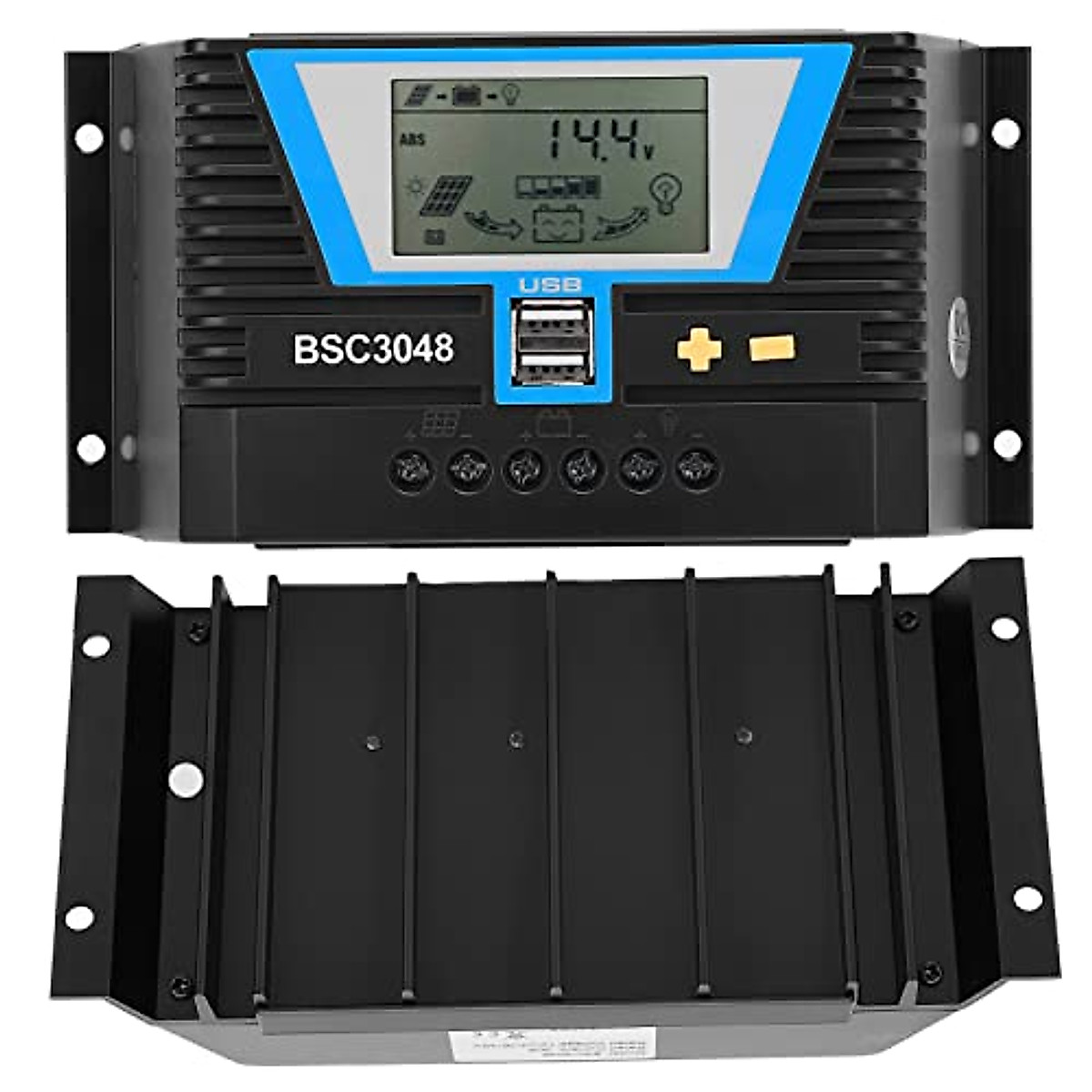 Walfront 40A Solar Charge Controller for Variety Batteries BSC3048 12V ...