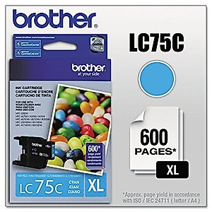 Brother Lc75c Innobella High-Yield Ink, Cyan