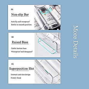 upmd Wine and Water Bottle Organizer Holder, 4 Pack Stackable Bottle Holder Rack for Cabinet, Kitchen Countertop, Home Organization Holds 12 Bottles