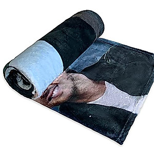 Character Blanket Vampire Throw Blankets Flannel Gifts for Girlfriend Fans Followers Travel Camping Home Office Soft Cozy Plush 130x150 Black 50x60