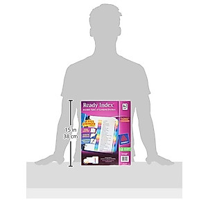 Avery A-Z Tab Dividers for 3 Ring Binders, Customizable Table of Contents, Multicolor Tabs, 1 Set (11125)