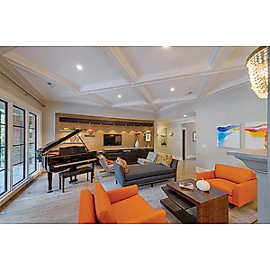 HALO 6 inch Recessed LED Can Light – Retrofit Ceiling & Shower Downlight – 3000K - Baffle White Trim (6 Pack)