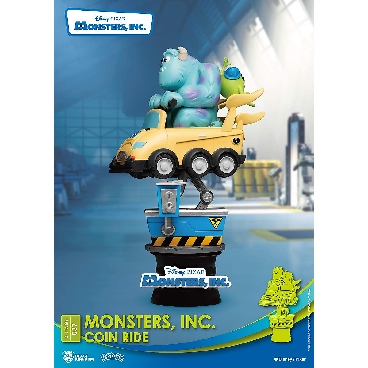 Beast Kingdom Coin Ride: Monsters Inc. DS-037 D-Stage Statue, Multicolor, 6 inches