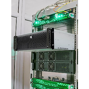 Rosewill 4U Server Chassis Rackmount Case | 12 Hot Swap 3.5", 2.5" SATA I, SATA II, SATA III SAS | E-ATX Compatible | 3 Front 120mm Fans, 2 Rear 80mm Fans | 2X USB 3.0| Front Panel Lock - RSV-L4412U