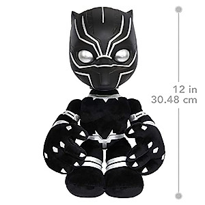 ?Marvel Black Panther Heart of Wakanda Plush Figure with Lights and Sounds, Soft Doll for Fans and Collectors