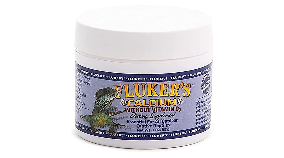Reptile Calcium Supplement Without D3 | Fluker's 2oz for Outdoor Pets