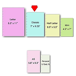 Monthly Budget Forms Bill Pay Checklist for 9-Disc Planners, Fits 9-Disc Notebooks, 7"x9.25" (PLANNER, TABS and the RINGS are NOT INCLUDED)