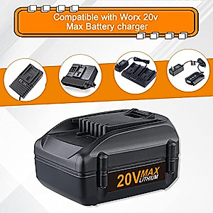 VINIDA 20V 4.0Ah WA3520 Lithium-ion Battery Replacement for Worx Cordless Power Tools Series WG151s, WG155s, WG251s, WG255s, WG540s, WG545s, WG890, WG891