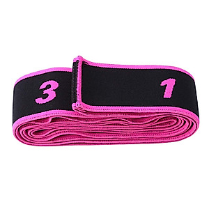 Idiytip Latin Stretch Band Dance Stretching Straps Elastic Band for Gym Yoga Fitness Dancer Gymnastics Exercise,rose Red
