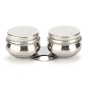 Paint Brush Washing Bucket Stainless Steel Brush Cleaner with Filter, Paint Pen Washing Oil Barrel 3.1x3.1x3.5 Inches Easy Carry Brush Holder for Painting with Leak Proof Lid for Art Student Painter