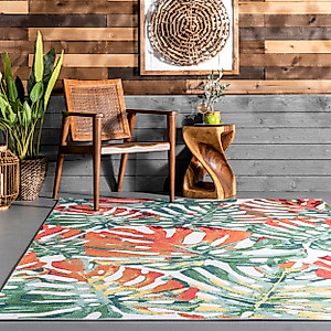 nuLOOM Contemporary Floral Janice Area Rug, 9x12, Multi