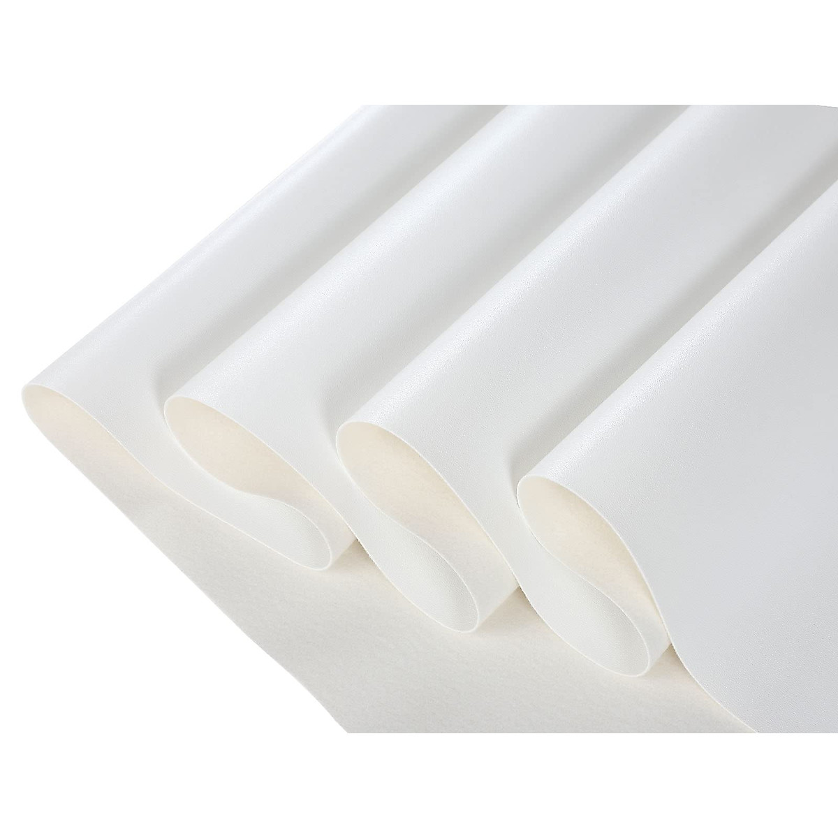 CDY Marine Vinyl Faux Leather Sheets:Soft Waterproof Synthetic Fabric Material Faux Leather 54" x 36" Very Suitable for Making Crafts DIY Upholstery Boat Car Sofa (White)