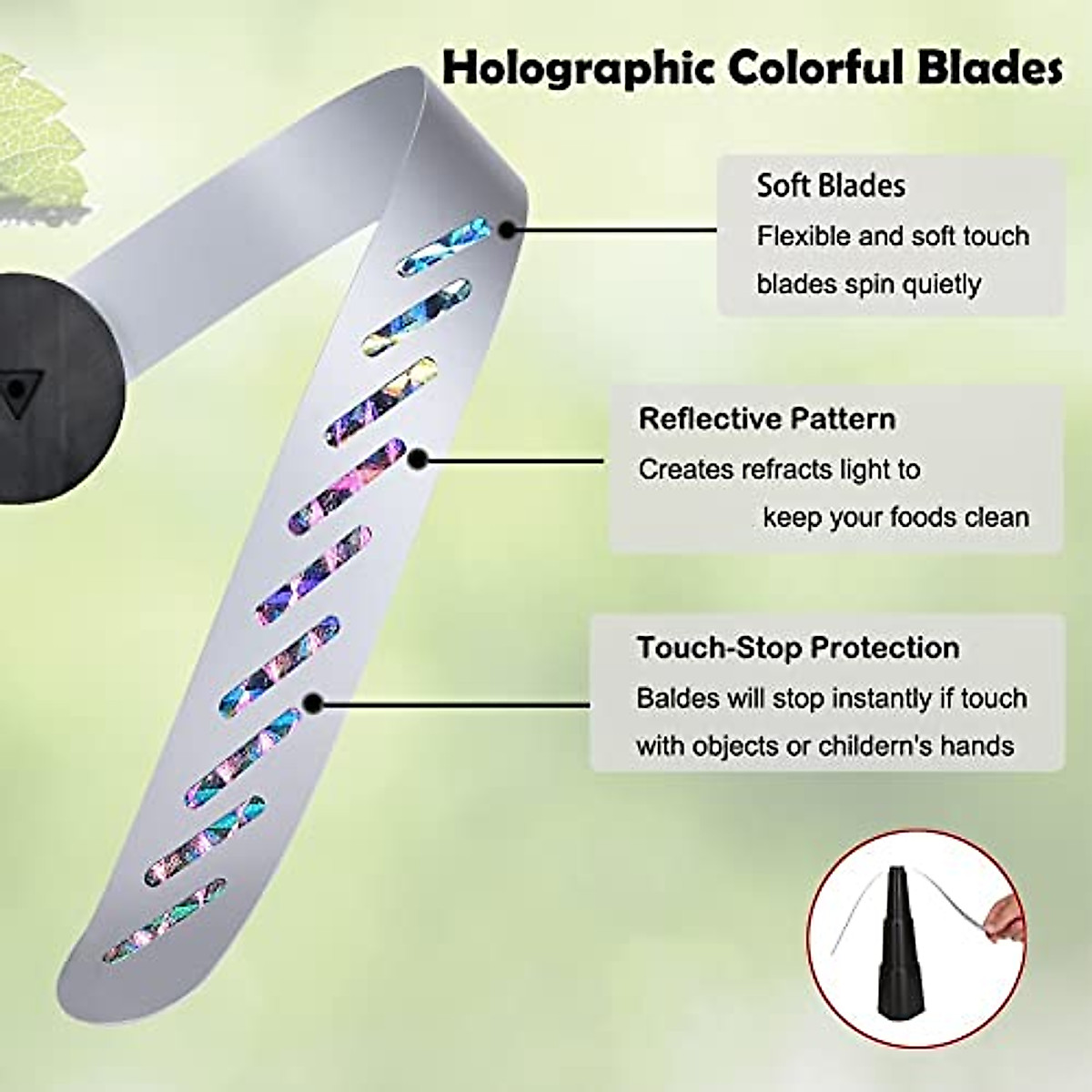 NewBeeclassic Fans for Tables,Portable Automatic Table Food Fan Picnic Drive Fans for Outdoor Indoor Party Meal,Keep Food Clean（2 Pack）