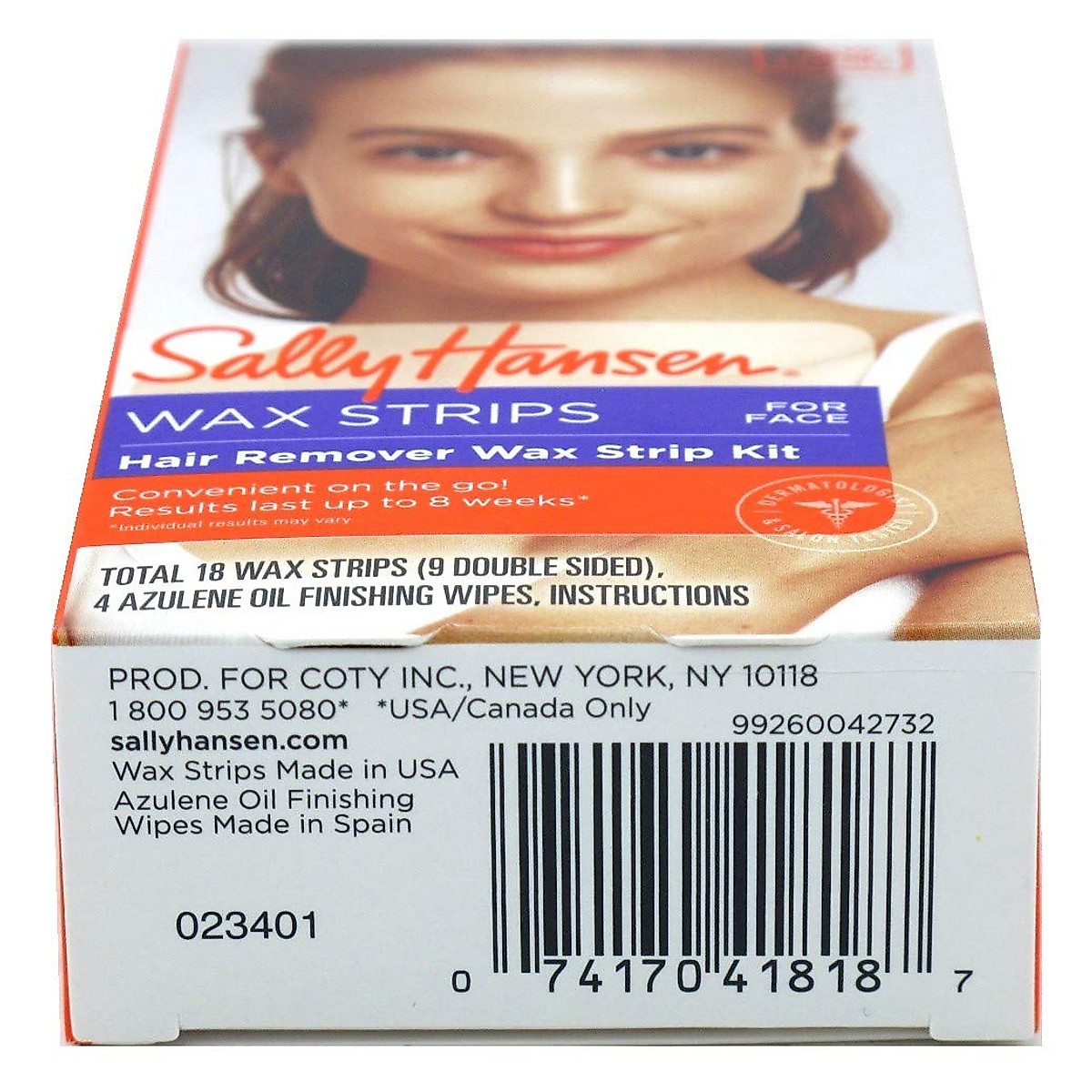 Sally Hansen Hair Remover For Face Wax Strip Kit