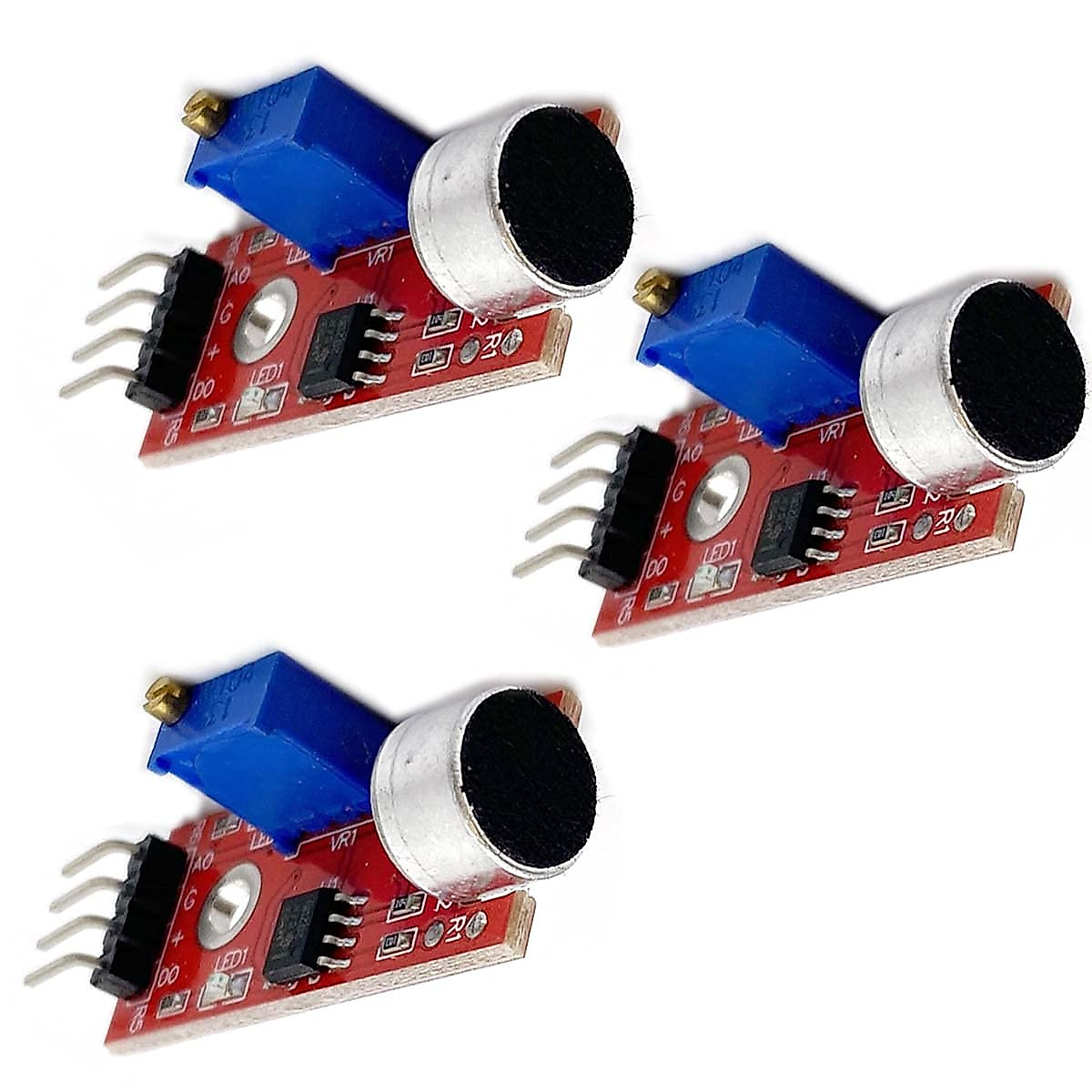 Kiro&Seeu 3PCS High Sensitivity Microphone Sensor AVR PIC Sound Detection Module Compatible with Arduino Raspberry Pi STM32