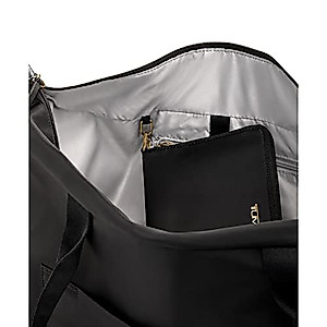 TUMI Voyageur Vevay Jewelry Portfolio - Makeup Case Organizer for Travel - Pack Flat Cosmetic Bag - Black & Gold Hardware