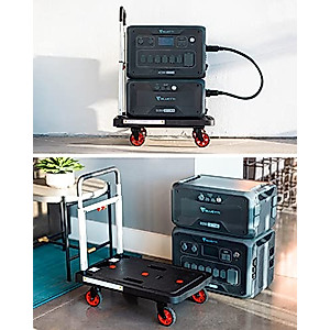BLUETTI Trolley Cart for AC200P AC200MAX AC300 B300 B230 EB70 EB240 SP200 PV200, Anti-slip Platform Hand Truck Foldable for Easy Storage, Universal Wheels with 330 lbs Weight Capacity