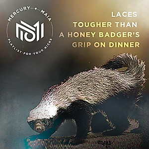 Mercury + Maia Honey Badger Boot Laces Heavy Duty w/Kevlar - Made in USA - Thick Bootlaces for Work and Hiking Boots - Brown Nat, 54 in (1p)