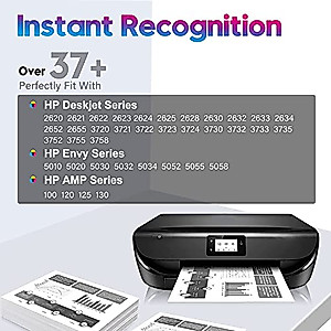65XL Black Ink Cartridge High Yield Replacement for HP 65 Black Ink Cartridge Works with HP Deskjet 3772 3755 3700 3722 3752 2600 2622 2652 Envy 5055 5000 5070 5052 5014 Printer (2 Black)