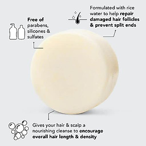 Kitsch Rice Bar Shampoo and Conditioner Bar for Hair Growth | Rice Shampoo Bar & Conditioner Bar for Strengthening, Cleansing & Moisturizing | Vegan Rice Water Shampoo Bar & Conditioner Soap, 2pc Set
