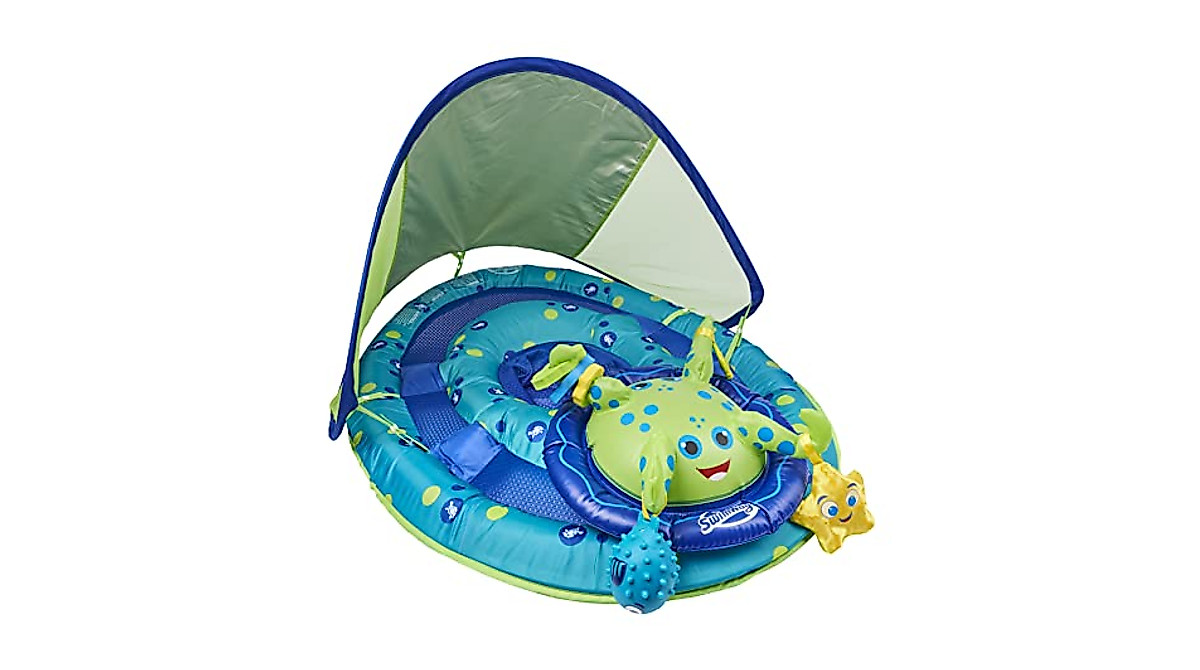 SwimWays Baby Spring Float Activity Center with Adjustable Canopy and ...