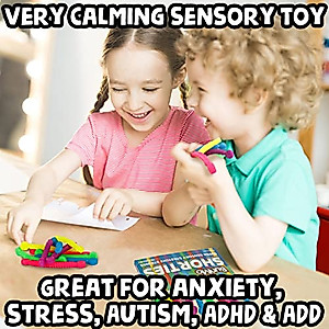 BUNMO Stretchy Strings Super Sensory Mini 10pck | Calming Monkey Noodles | Perfect Fidget Toys for Anxiety & Stress | Great Kids Party Favors | Easter Gifts for Kids | Easter Basket Stuffers for Boys