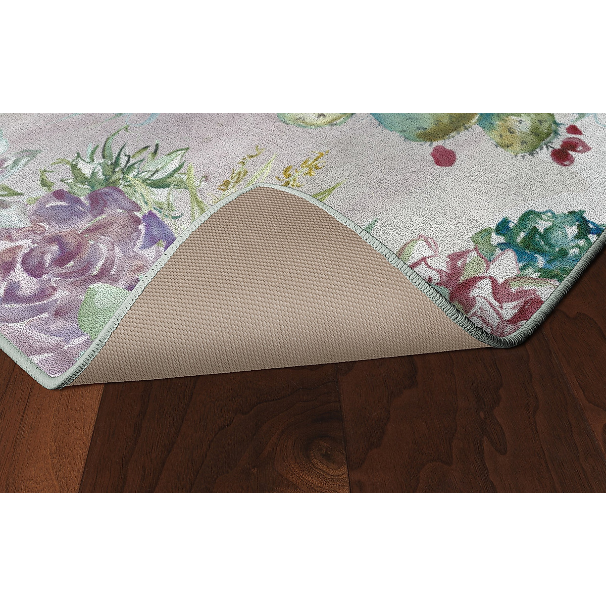 Brumlow Mills Succulent Floral Garden Area Rug for Dining Room or Kitchen Mat, Bedroom Doorway and Entryway Rug, 1'8" x 2'10", Green