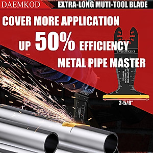DAEMKOD 30 Pack Titanium Oscillating Tool Blades Metal Cutting, Professional Saw Blades for Soft Metal Nails Hard Material and Wood Plastic, Multi Tool Blades Kit for Oscillating Tool Accessories