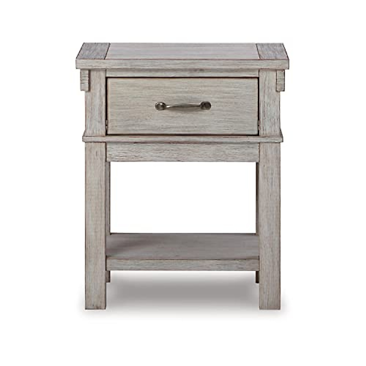 Signature Design by Ashley Hollentown 1 Drawer Night Stand, 20"W x 16"D x 24"H, Whitewash