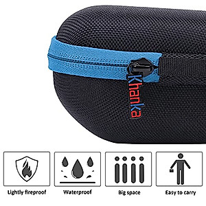 Khanka Hard Travel Case Replacement for Braun Series 3/5 5018s 3010 340S-4 3050 390CC-4 380S-4 3040 Electric Foil Shaver Men's Razor, Case Only (Black&Blue)