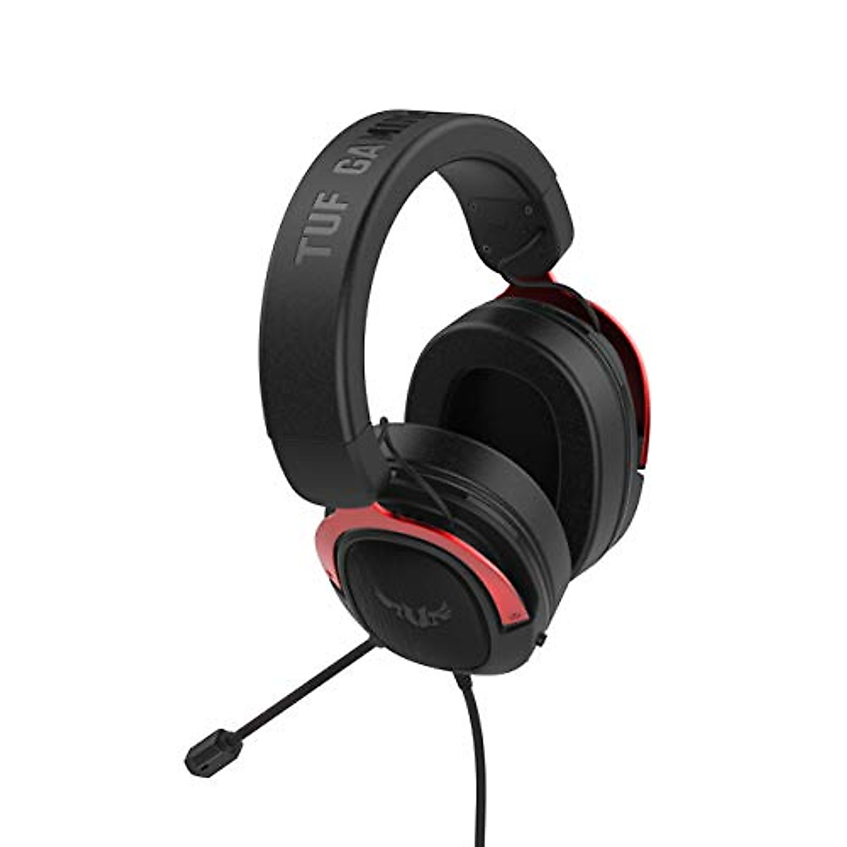 ASUS TUF Gaming H3 Wired Headset - Discord Certified Mic, 7.1 Surround Sound, 50mm Drivers, Lightweight, 3.5mm, for PC, Mac, PS4, Xbox One, Switch and Mobile Devices - Red