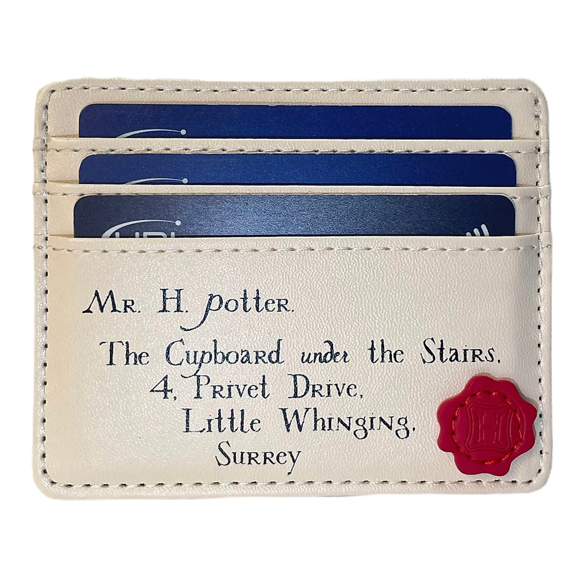 Harry Potter Minimalist Front Pocket Faux Leather Wallet- Slim Credit Card holder- Hogwarts Acceptance Letter wallet bag for Men and Women, Beige (ZZKJrfid4)