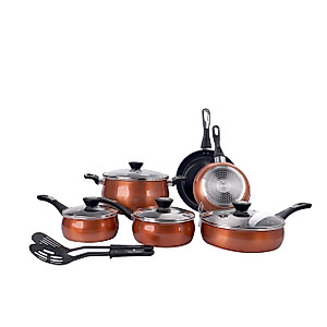 Paula Deen PD12PASSBK 12 Piece Cookware Set Black