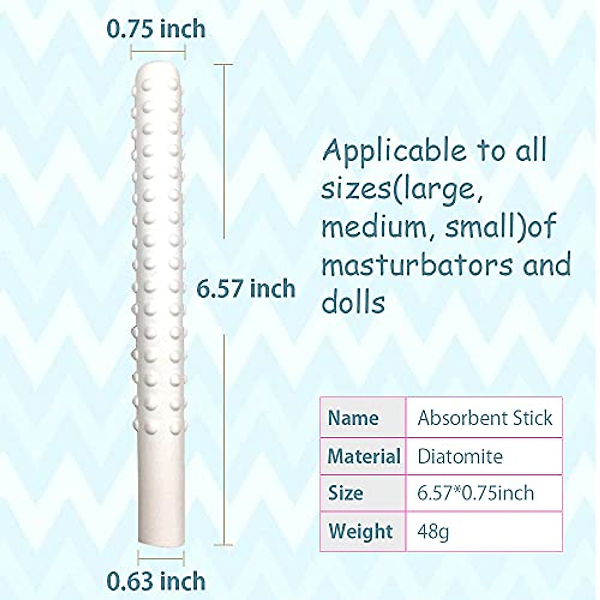Loomaka Drying Rod Stick Absorbent Stick Diatomite Water-Absorption Stick【Quick Drying/Reusable/Preventing Moisture and Mold】Maintenance 2-Piece kit, White