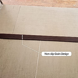 1cm Rise Non Slip Solid Rubber Portable Sill Scooters Ramp,In & Outdoor Doorway Threshold Ramps for Wheelchair,Home Entry.Bathroom Floor Tile threshold Transition Strip,Edge Trim Reducer Molding Brown