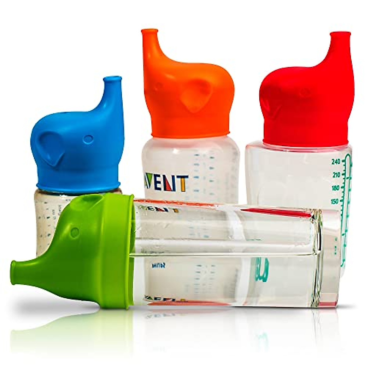 Silicone Sippy Cup Lids, Spill and Leak Proof with Soft Spout for Babies, Toddlers and Kids, for Narrow Cups