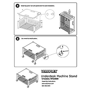 Vertiflex Mobile Underdesk Machine Stand, 21 x 17 x 11 Inches, Black (VF52009), One Size