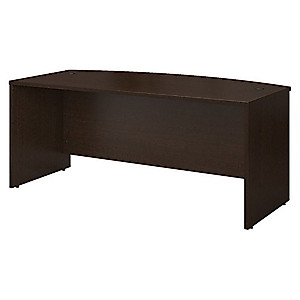 Bush Business Furniture Series C 72W x 36D Bow Front Desk in Mocha Cherry
