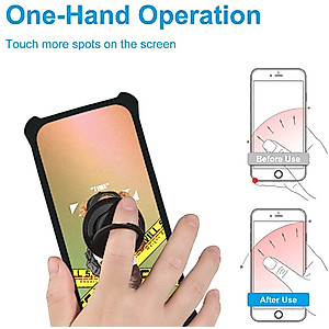 Aroepurt Case for Samsung Galaxy A40 Case Compatible with Samsung Galaxy A40 Phone Case Cover [with Tempered Glass Screen Protector][PC + TPU 2 in 1][Ring Support] [Golden Reflect Light] DJH-PZX