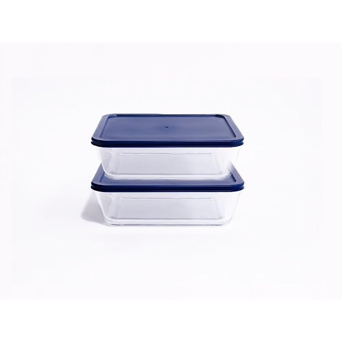 DURA LIVING 4-Piece Glass Food Storage Container (2 Containers + 2 Lids) | 11-Cup Rectangular, Leakproof | Microwave, Freezer, Oven & Dishwasher Safe | Ideal for Meal Prep & Pantry Organization