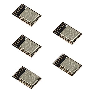 JESSINIE 5Pcs ESP-12F ESP8266 Wireless Transceiver Board Module WiFi ESP8266 Microcontroller 802.11N Serial Remote Port Network Development Board for Arduino NodeMCU