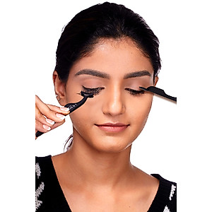 iENVY by Kiss Lash Applicator Tool, DIY Fales Eyelashes Extension Tweezers, Ease of Use & Grip, Fake Cluster Strip Lashes Remover Clip Tweezers Nipper (Black)