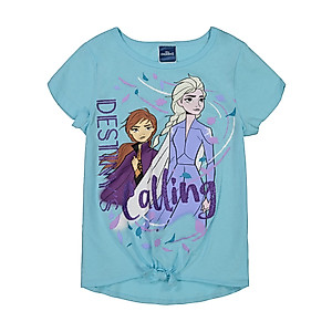 Disney Frozen Elsa Princess Anna Infant Baby Girls Graphic T-Shirts Capri Leggings and Shorts 4 Piece Outfit 18 Months