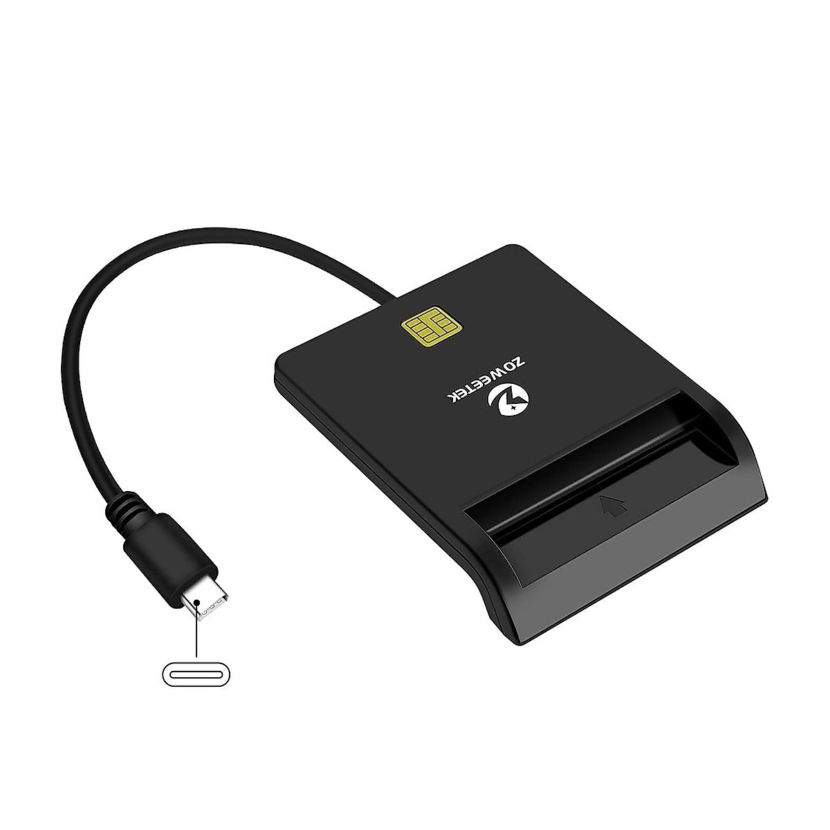 ZOWEETEK CAC Card Reader Military, Smart Card Reader DOD Military USB Common Access CAC, Compatible with Windows, Mac OS and Linux
