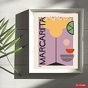 Print A To Z® Cocktail Wall Art Poster Prints Decor Set, UNFRAMED Set of 6 ( 8''x10'' ), Bar Wall Decor, Boho Cocktail Mixology Wall Art Print for Bar - by Print A To Z | Alcohol Bar Themed Kitchen Home, Bar Cart Decor Cocktail Poster, cocktail wall art s