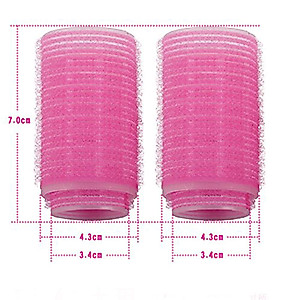 2PCS Double-Layer Bangs Hair Curlers Roller Hair Styling Tools, Pink