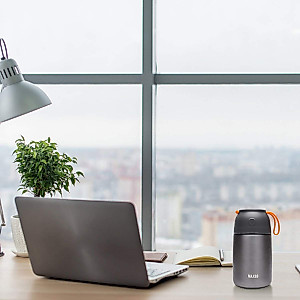 MAXSO 2 Pack Vacuum Insulated Food Jar Hot Food Containers for Lunch School Soup Thermos For Kids,Travel Food Flask Hot Cold (24oz,17oz) (Grey)