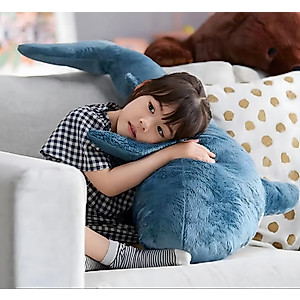 Ryttir 39.4 Inch XXL Giant Shark Stuffed Animals,Chubbier Shark Pillow Soft Shark Plush Shark Body Pillow Stuffed Shark Décor, Perfect Chrismas Stress Relief Gifts for Kids Women